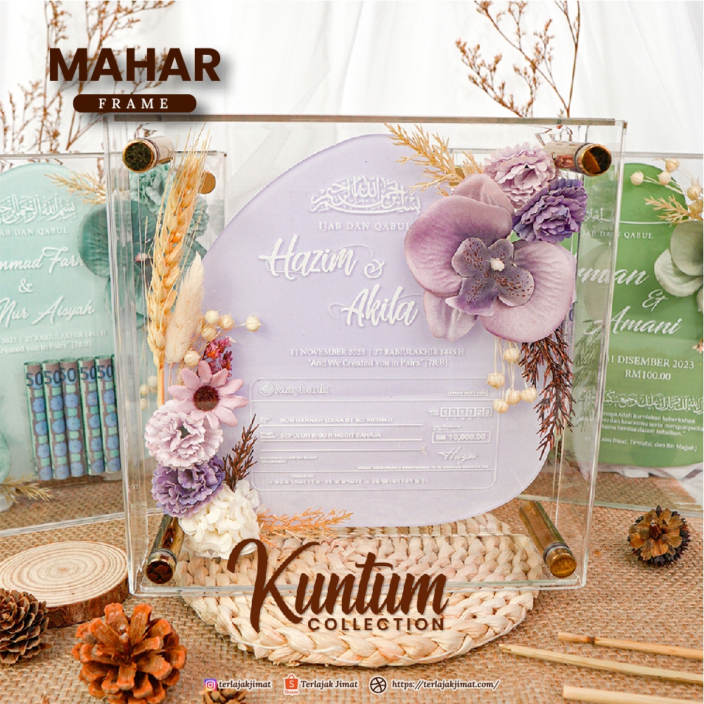 MAHAR FRAME-𝑲𝒖𝒏𝒕𝒖𝒎 𝑪𝒐𝒍𝒍𝒆𝒄𝒕𝒊𝒐𝒏-SET MAS KAHWIN- | Shopee Malaysia