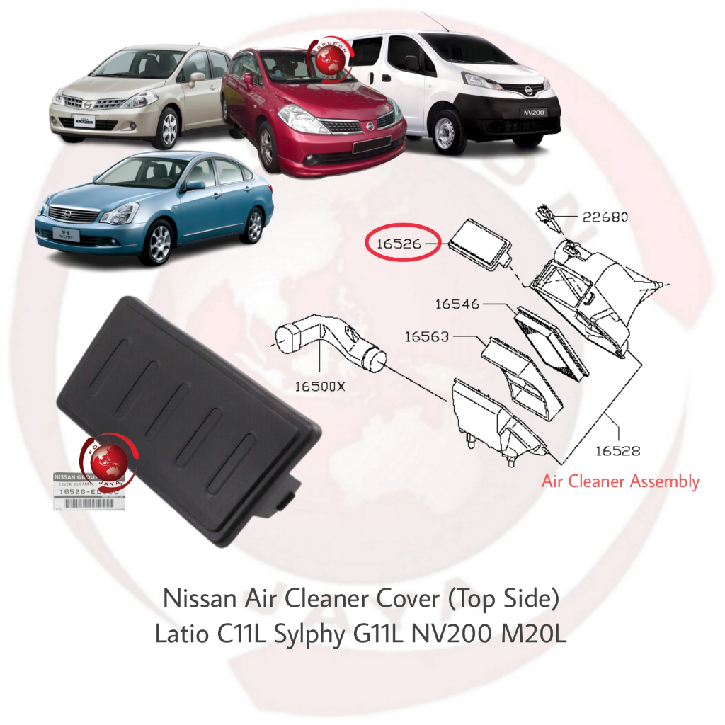 NIssan Air Cleaner Cover (Top Side) Latio C11L Sylphy G11L NV200 M20L ...