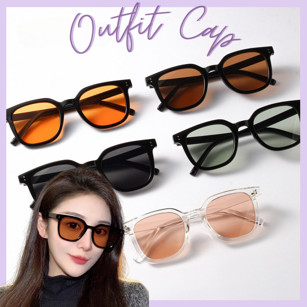 Fashion Outfit Tea color Spec Korean Style Sunglasses Spek Cermin Mata ...