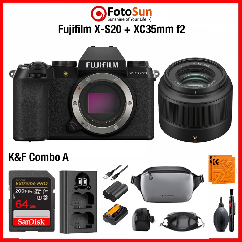 Fujifilm X-S20 / XS20 body / lens combo mirrorless camera + Premium Free Gift | Shopee Malaysia