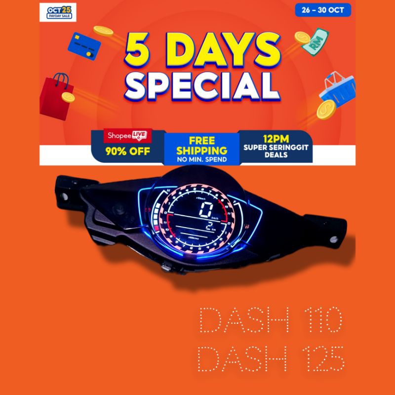Digital Meter Honda Dash110 Dash 125 Dash V2 Dash V3 Dash V4 Ori ...
