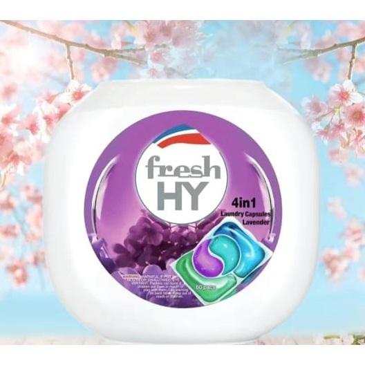 (Local Seller) QT / FRESH HY 4IN1 Detergent Laundry Capsules Pods Sabun ...