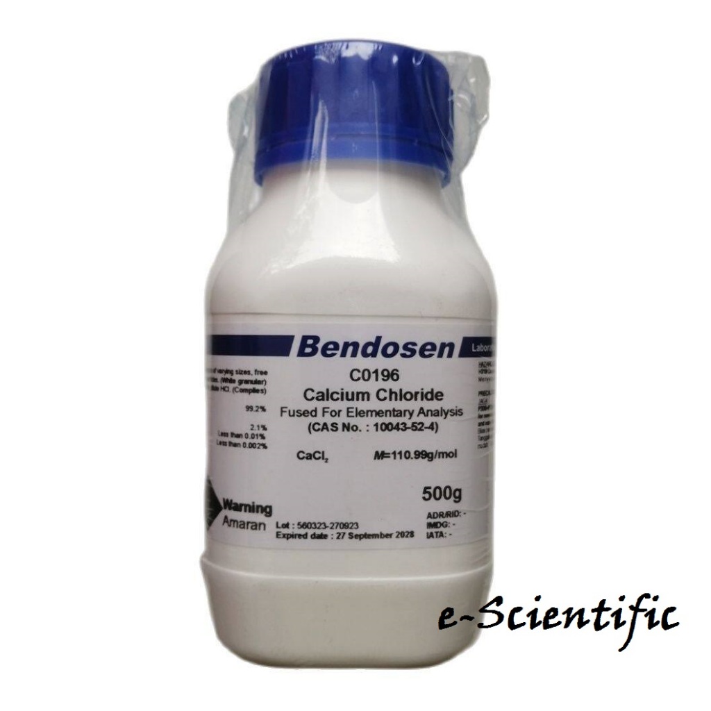 Calcium Chloride Fused for Elementary Analysis, 500g, BENDOSEN | Shopee ...