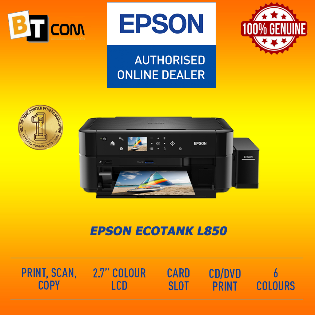 (PRE-ORDER 14DAYS) Epson EcoTank L850 Photo All-in-One Ink Tank Printer ...