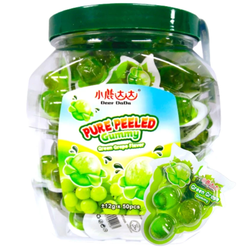 HALAL Deer DaDa Pure Peeled Gummy Grape / Green Grape / Mango / Litchi ...