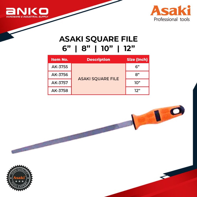 ASAKI SQUARE FILE 6” | 8” | 10” | 12” | Shopee Malaysia