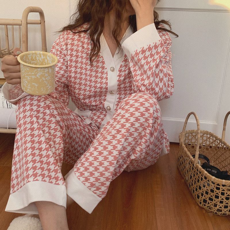 2 in 1 Set Korean Design Pyjamas Women Long Sleeve Silk Sleepwear ...
