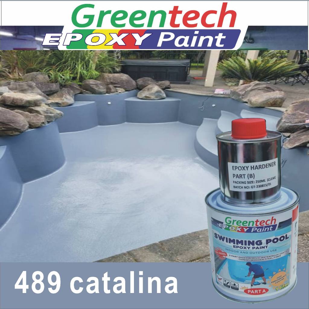489 CATALINA ( 1L OR 5L ) Swimming Pool Epoxy Paint, Cat Kolam High ...