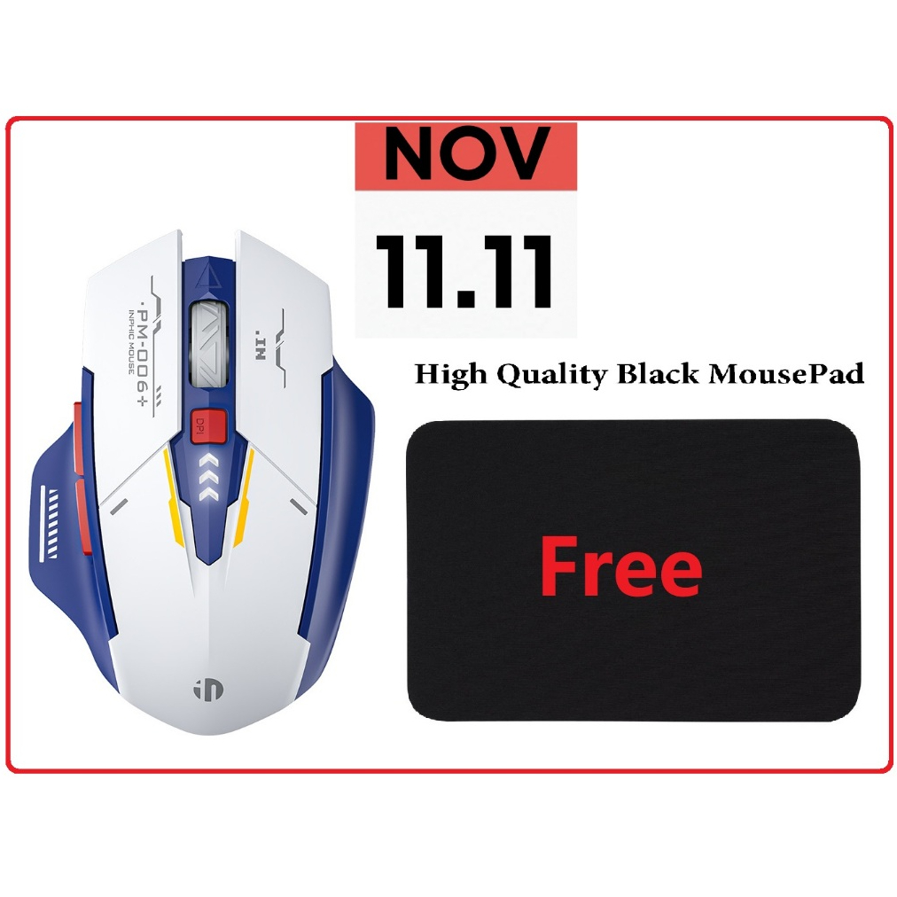 Inphic Rechargeable Wireless 2.4GHz Silent Gaming Mouse F9 | Shopee ...