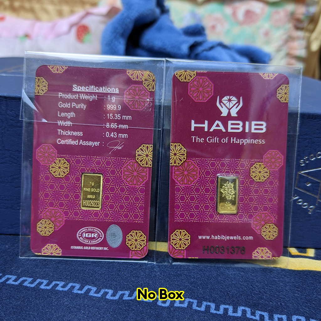 1g Gold Bar 1 gram emas 999.9 Public Gold Habib Aurora PG | Shopee Malaysia