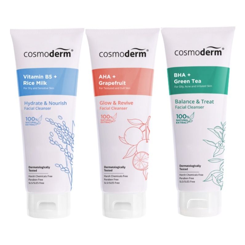 COSMODERM NATURAL FACIAL CLEANSER 100ML (HYDRATE & NOURISH | GLOW ...
