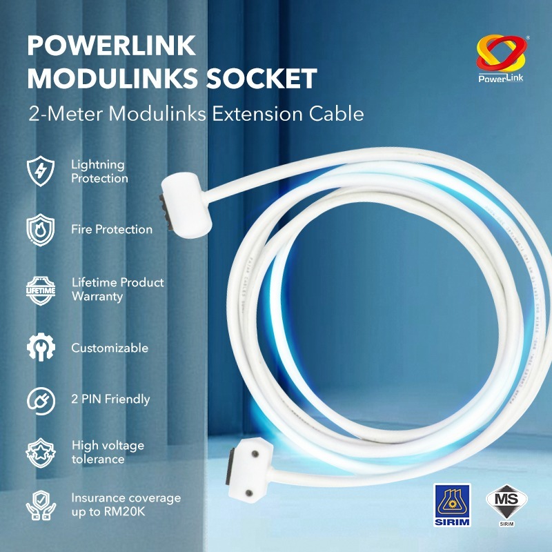 Powerlink Official Modulinks socket Acc -2-METER MODULINKS EXTENSION CABLE | Shopee Malaysia