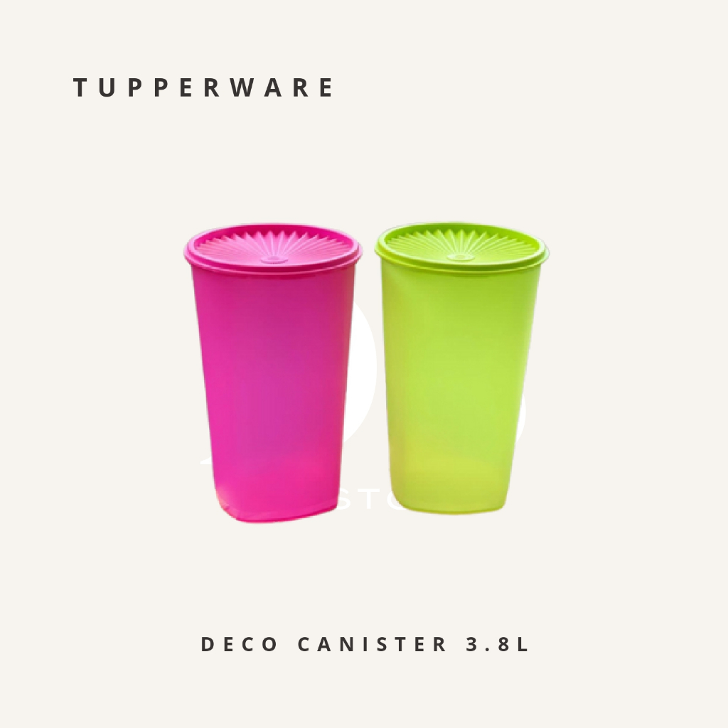 Tupperware Deco Canister 3.8L/ Food Storage Container/ Bekas Kedap Udara/ Airtight Container ...