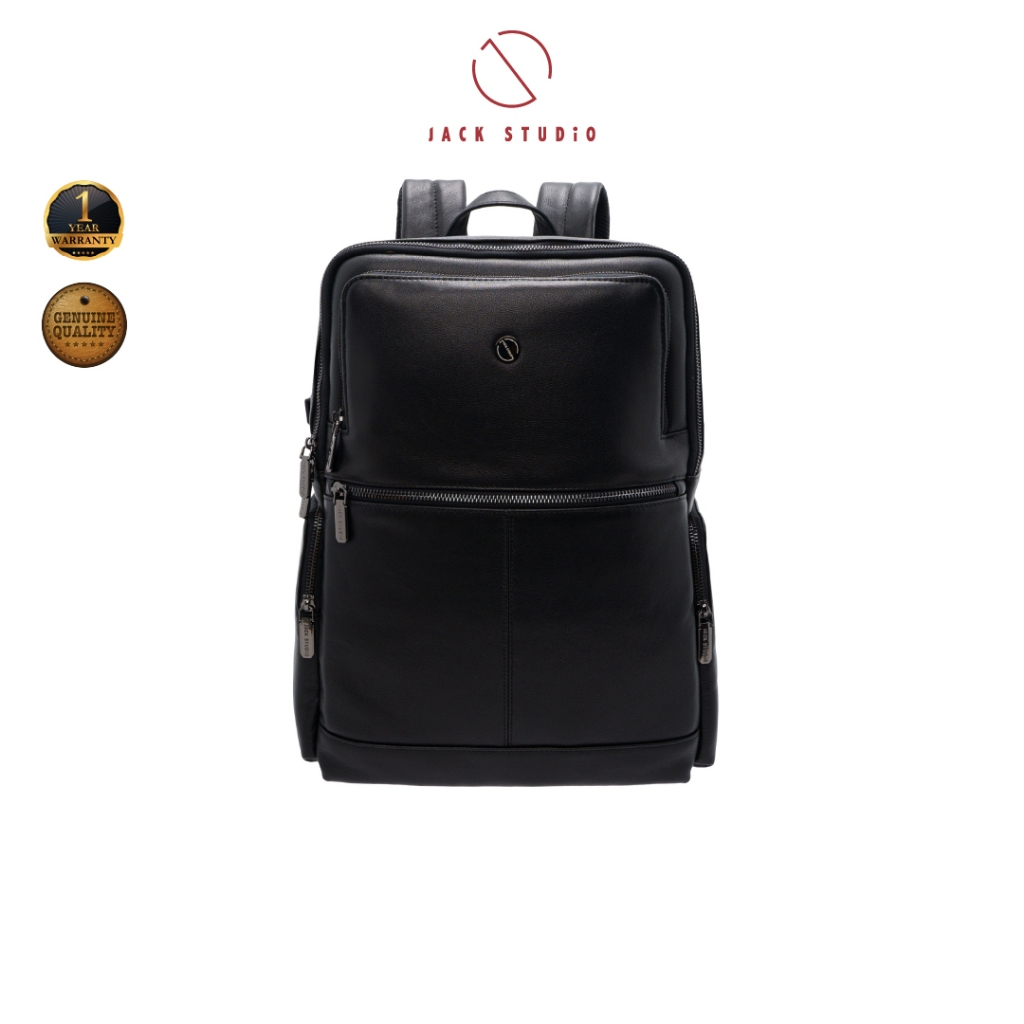 Jack Studio Genuine Cow Leather Bussiness Casual Backpack - BAB 30817 ...