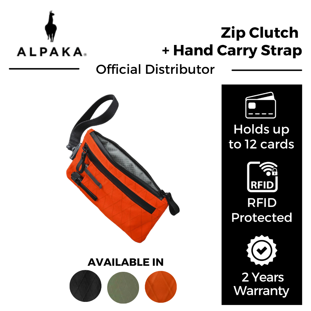 ALPAKA Zip Clutch + Hand Carry Strap | Shopee Malaysia