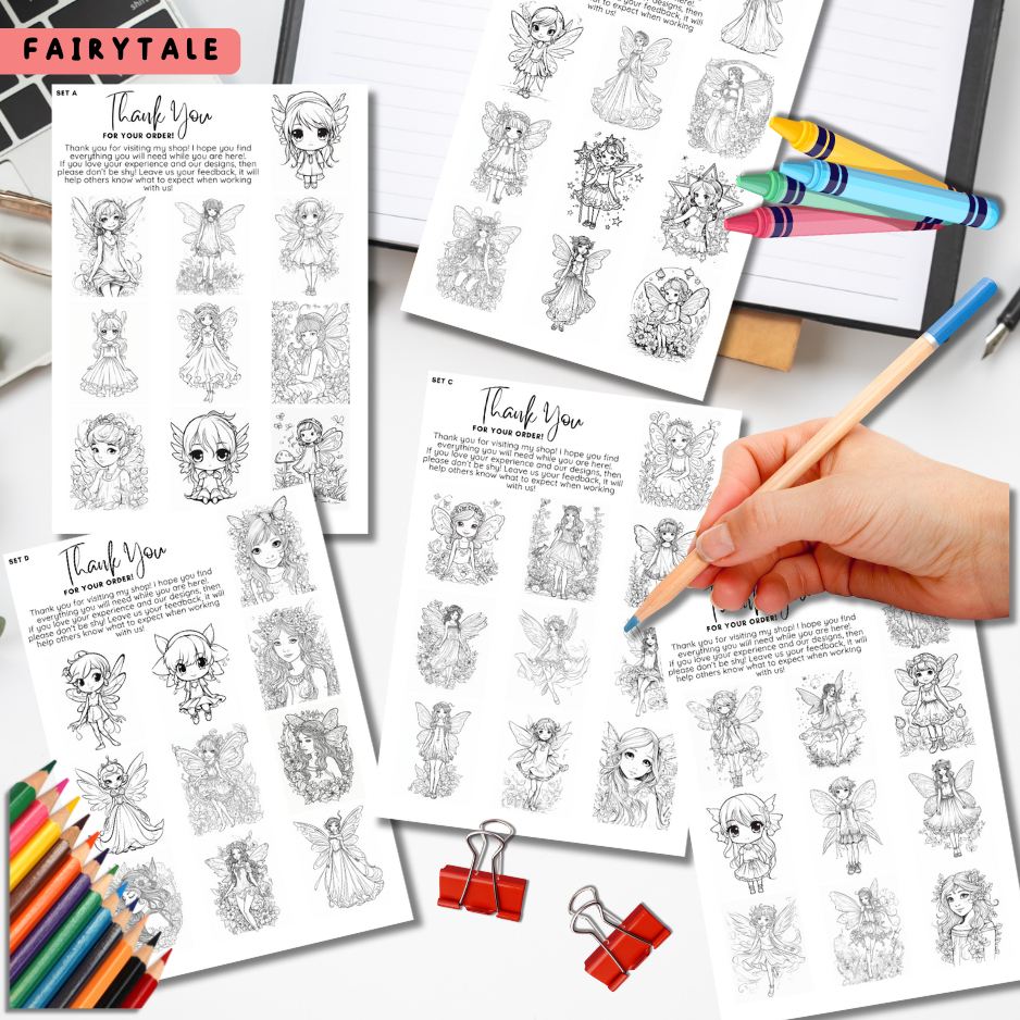 Fairytale | Coloring Page | 50 pages 120gsm paper | 80gsm | A5 size ...