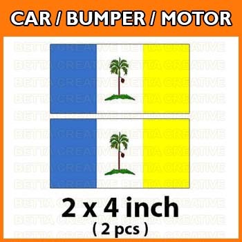 Penang Pulau Pinang Flag - Car Sticker / Bumper Sticker / Motor Sticker ...