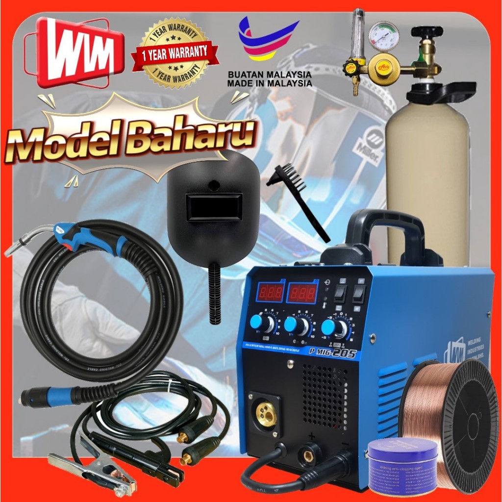 WIM MALAYSIA P MIG-205 IGBT Inverter MIG Welding Machine Mesin Welding ...