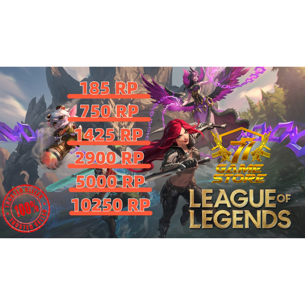 League of Legends RP (185 / 750 / 1425 RP) | Shopee Malaysia