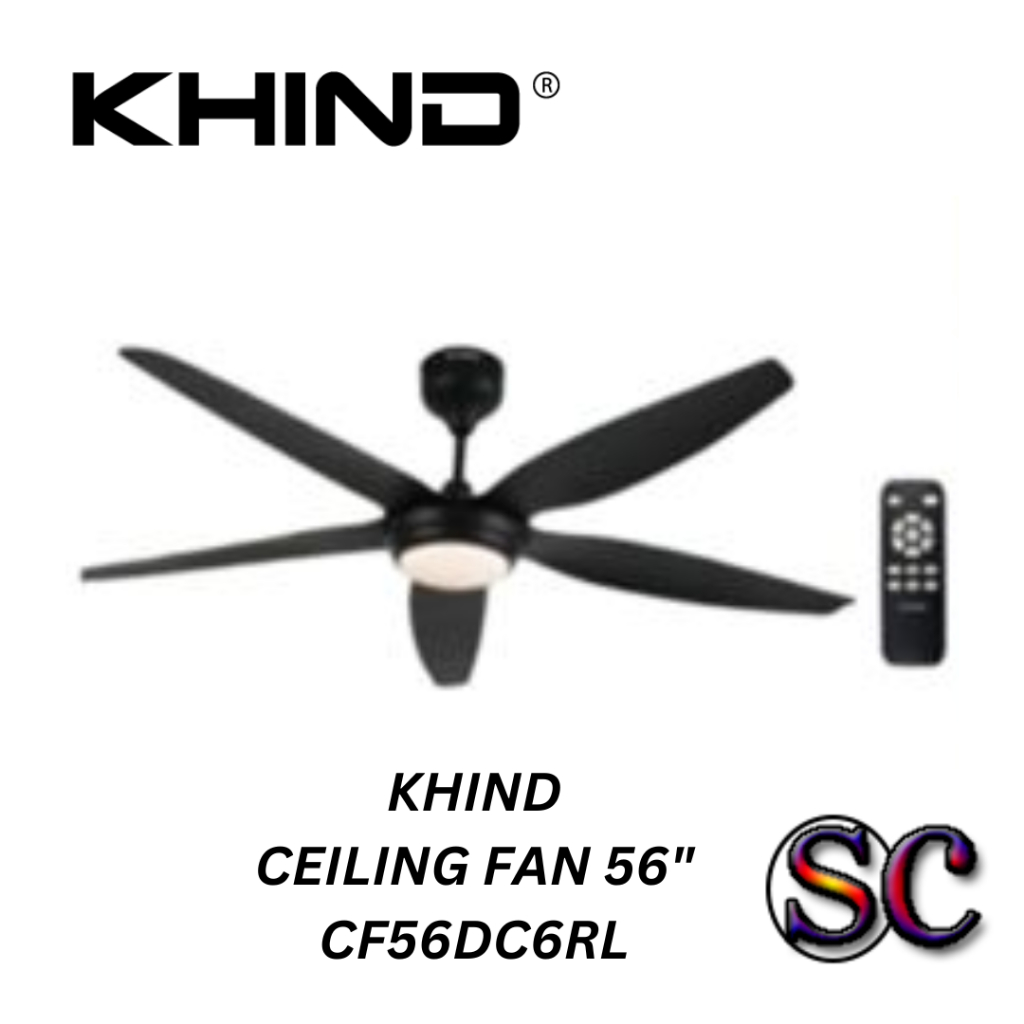 KHIND CEILING FAN 56" DC MOTOR WITH LED LIGHT CF56DC6RL (1 UNIT ...
