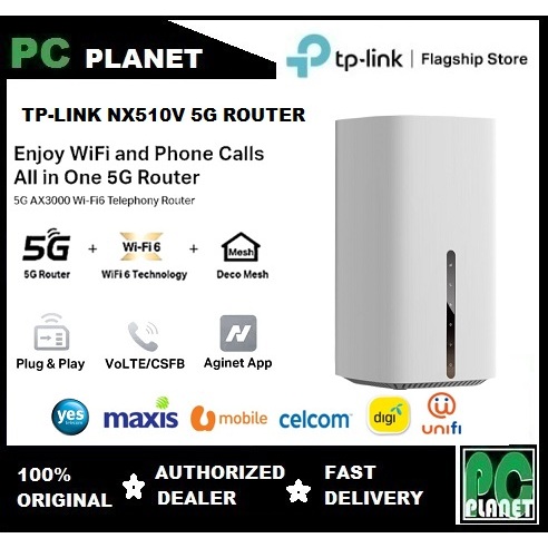 TP-Link Umobile Home 5G NX510v 5G AX3000 Wi-Fi6 Telephony Router ...