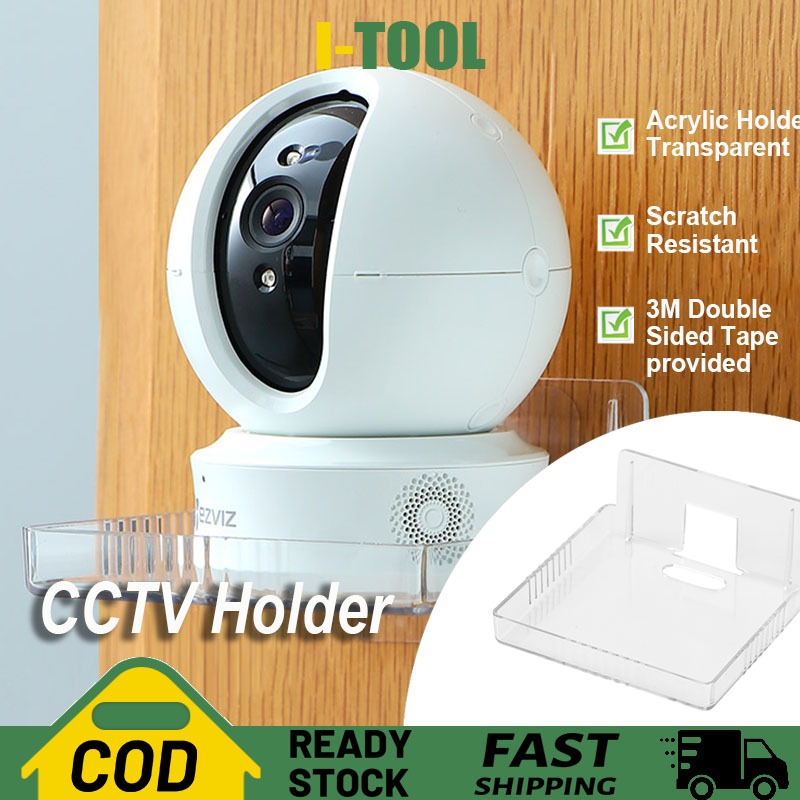 CCTV Holder Home Monitoring Stand Self-Adhesive Camera Rack Free-Punch ...