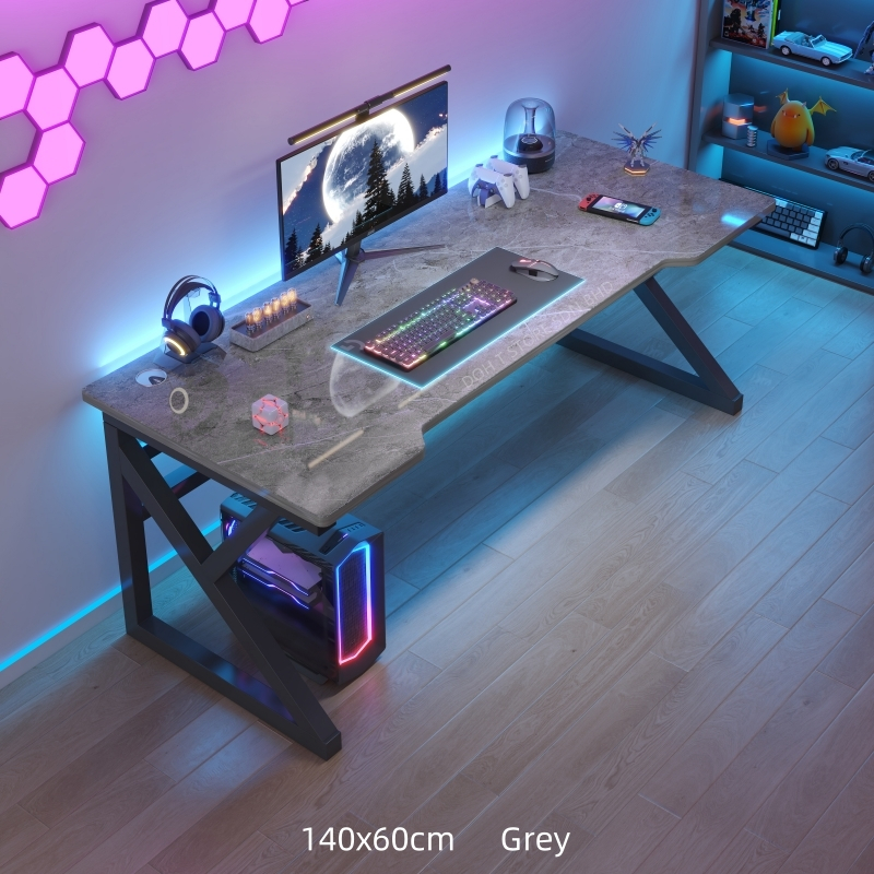 Modern Home Office Table Study Table Grey 140x60cm Wood Table ...