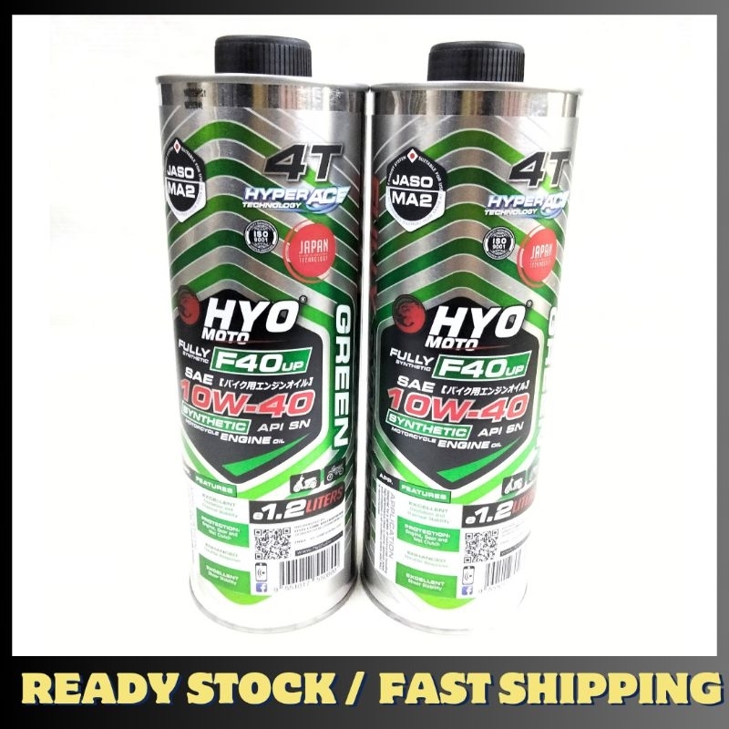 HYO ENGINE OIL 10W-40 4T (1.2 LITRE) FULLY SYNTHETIC JASO MA2 MINYAK ...