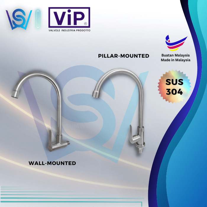 VIP SUS-304 STAINLESS STEEL KITCHEN FAUCET SINK TAP SS-3212/SS-3612 ...
