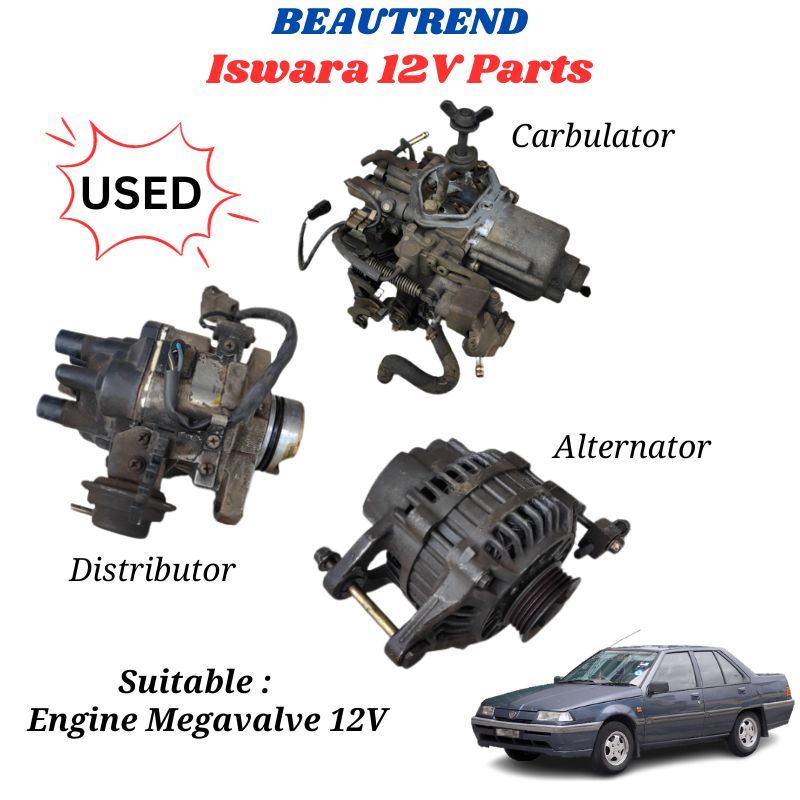 Proton Iswara Carbulator Distributor Alternator Saga 12V Mega Valve ...