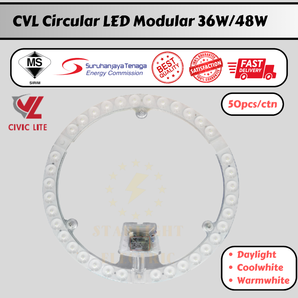 [CIVIC LITE] (CVL)CIRCULAR LED MODULAR 36W/48W DAYLIGHT/COOLWHITE ...