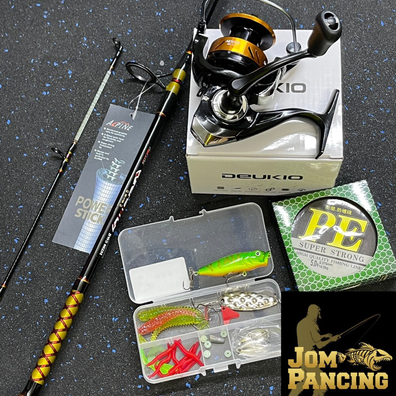 【Jom Pancing】ALPINE POWERSTICK SPRING COMBO SET SPINNING FISHING ROD ...