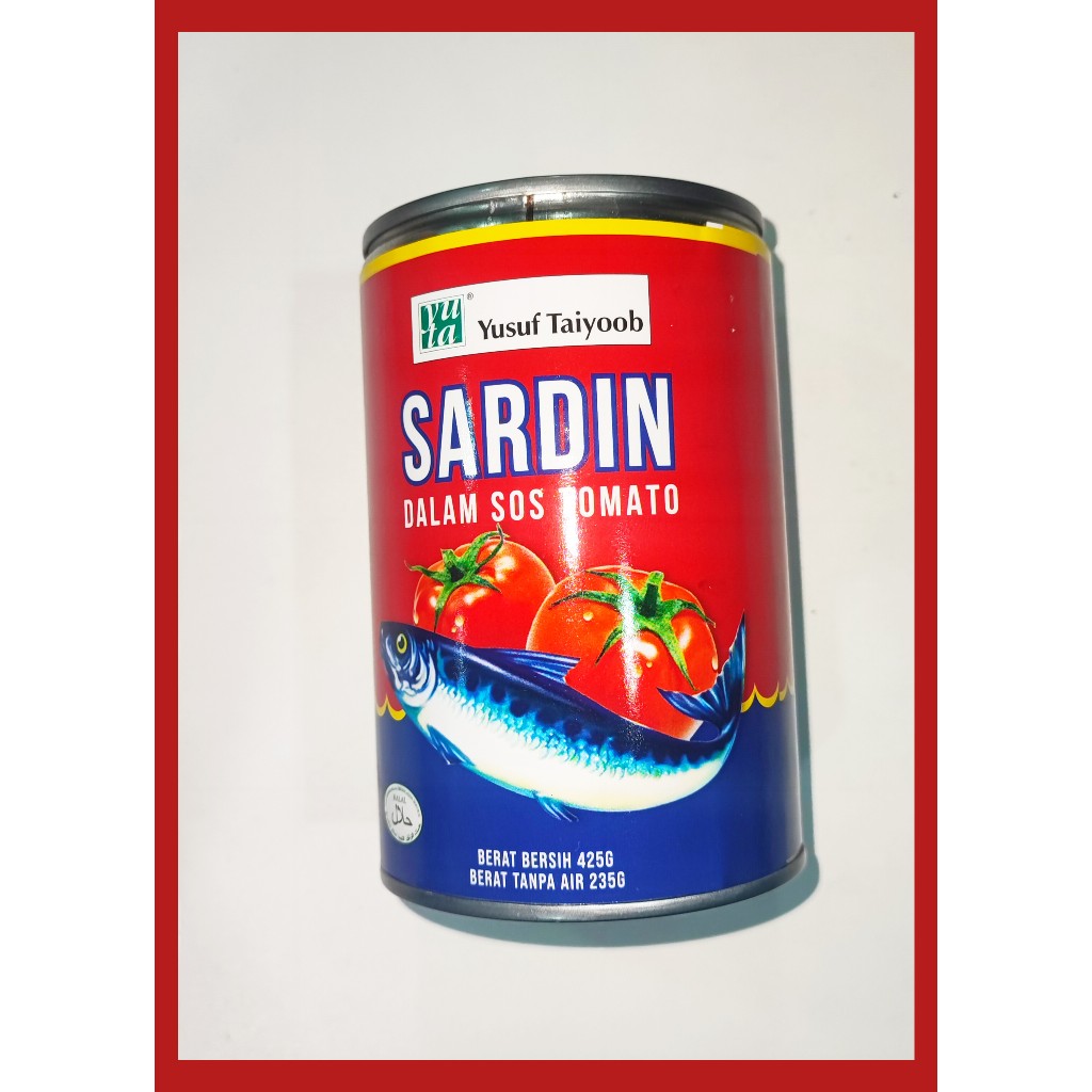 YUSUF TAIYOOB IKAN SARDIN HALAL 425G CANNED SARDINES IN TOMATO SAUCE ...