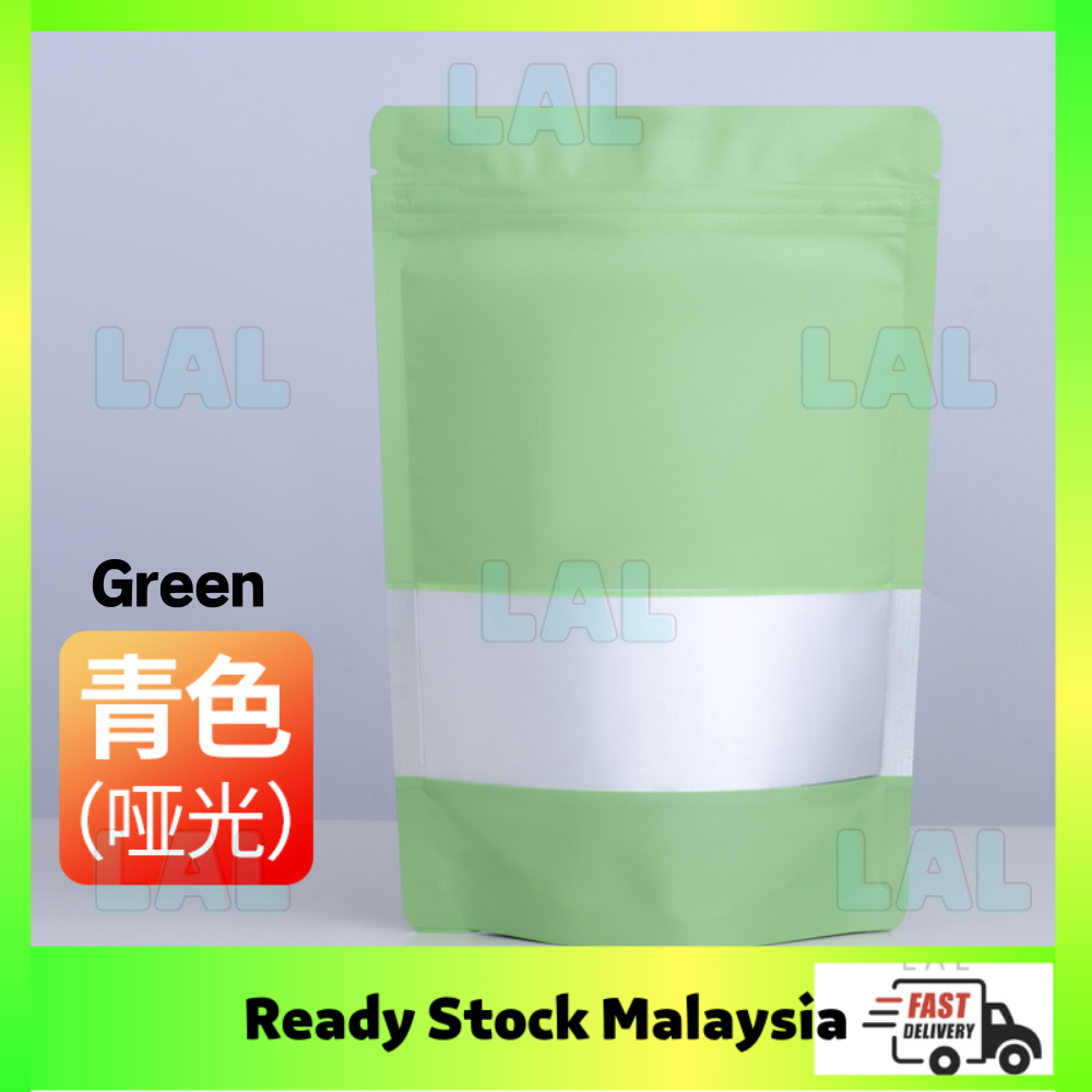 50pcs Big Size Matte Colour Zip Lock Bag with Window/Colour Zipper Bag ...