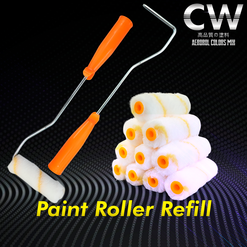 [ Paint Roller Refill / Handle ]1pcs High Quality 4"Solvent Base Roller ...