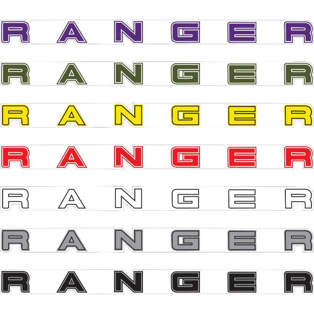 Ford Ranger Sticker 4x4 - Custom Print Raptor Wildtrak Pickup Trucks (1 ...