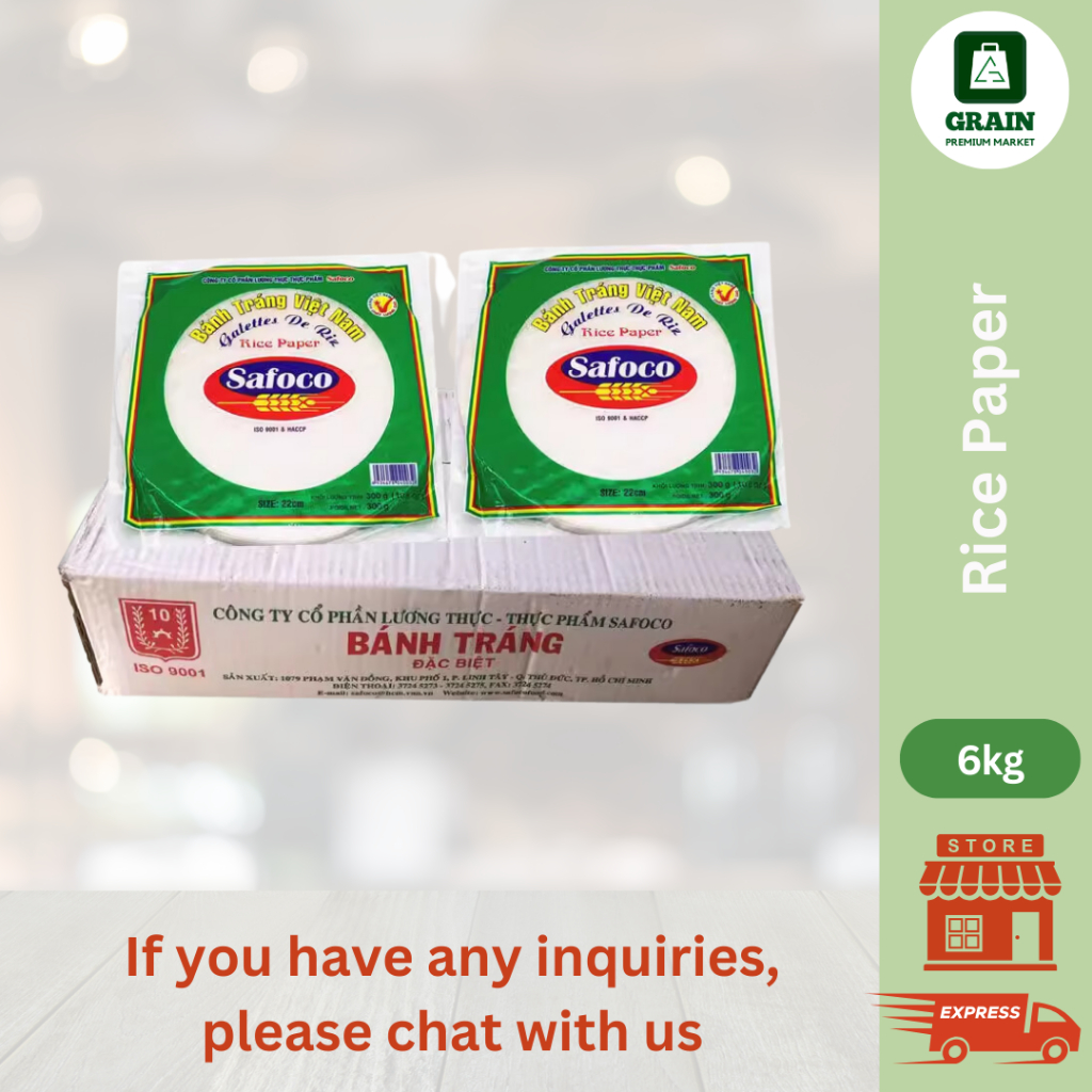 Safoco Vietnam Rice Paper For Fresh Spring Roll 20 pack x 300g (22cm ...