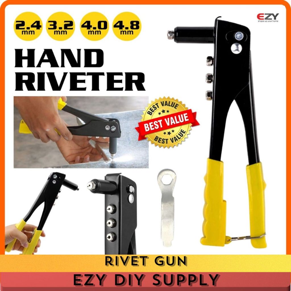 (1PCS) RIVET GUN HAND RIVETER TOOL | Shopee Malaysia
