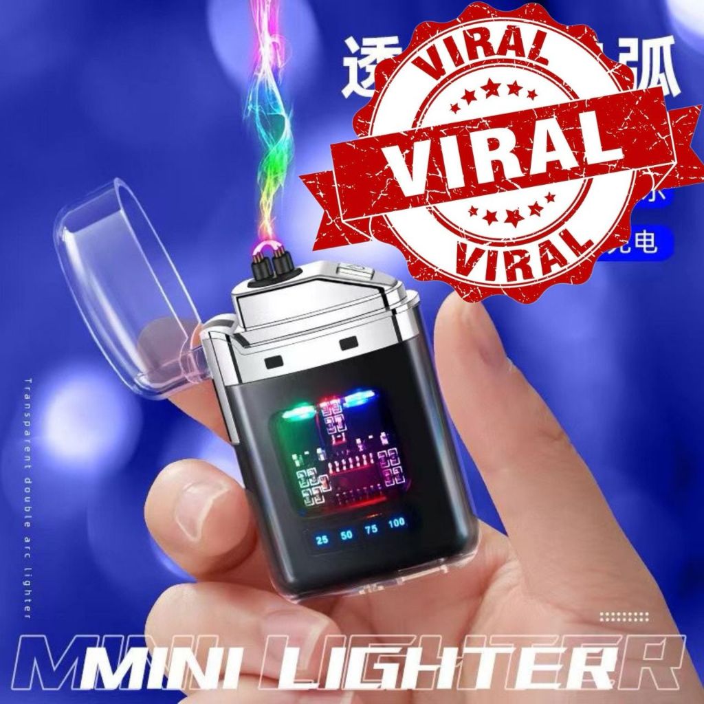 {VIRAL} Electronic ARC Lighter USB Rechargeable Waterproof Plasma RGB ...