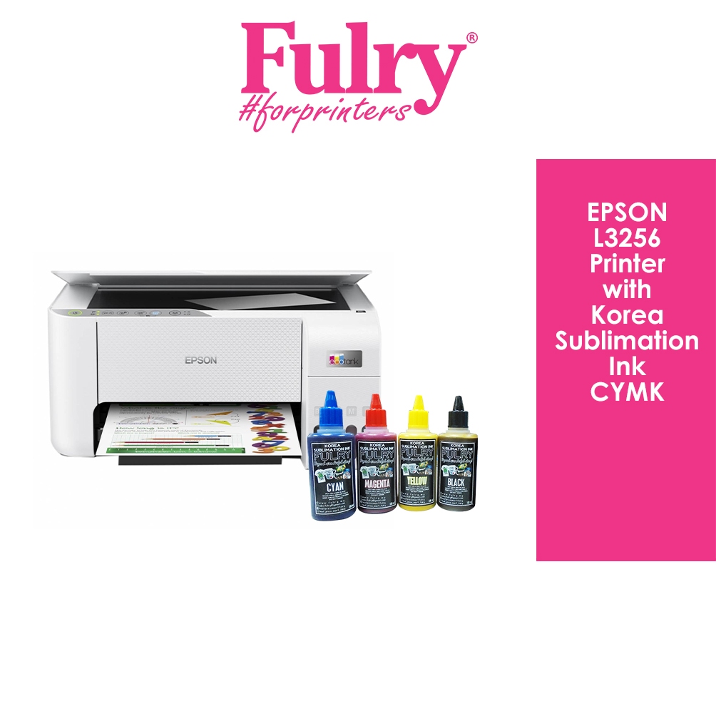 FULRY Epson L3256 Printer with Fulry Sublimation Inks CMYK | Shopee ...