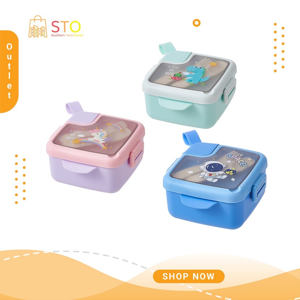 STO Portable Lunch Box Children's Going Out Lunch Food Box With Spoon ...