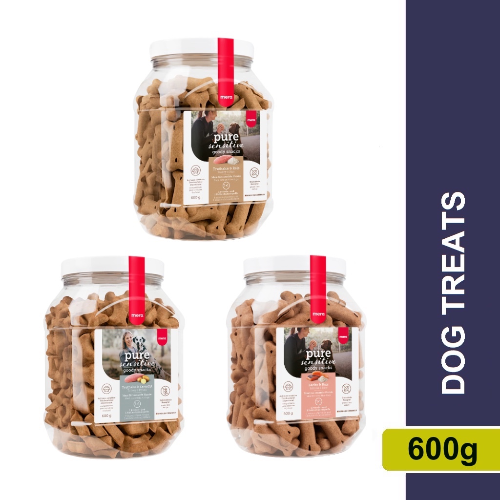 Mera Pure Sensitive Dog Goody Snacks 600g ( Turkey & Rice, Turkey ...