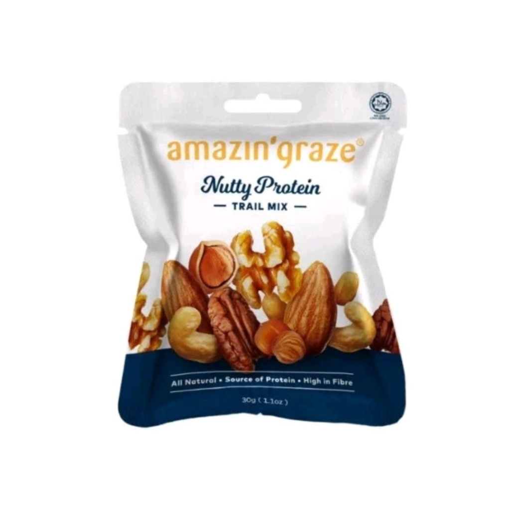 AMAZIN' GRAZE TRAIL MIX NUTTY PROTEIN 30G | Shopee Malaysia
