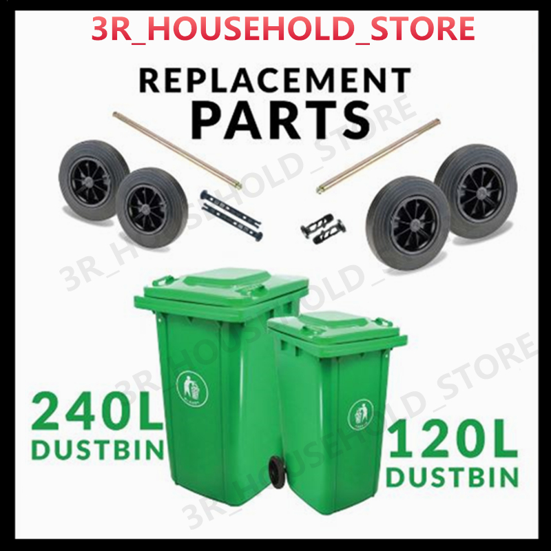 Replacement Parts ONLY for 120L 240L Dustbin Wheel Shaft Lid Hinge Bolt ...