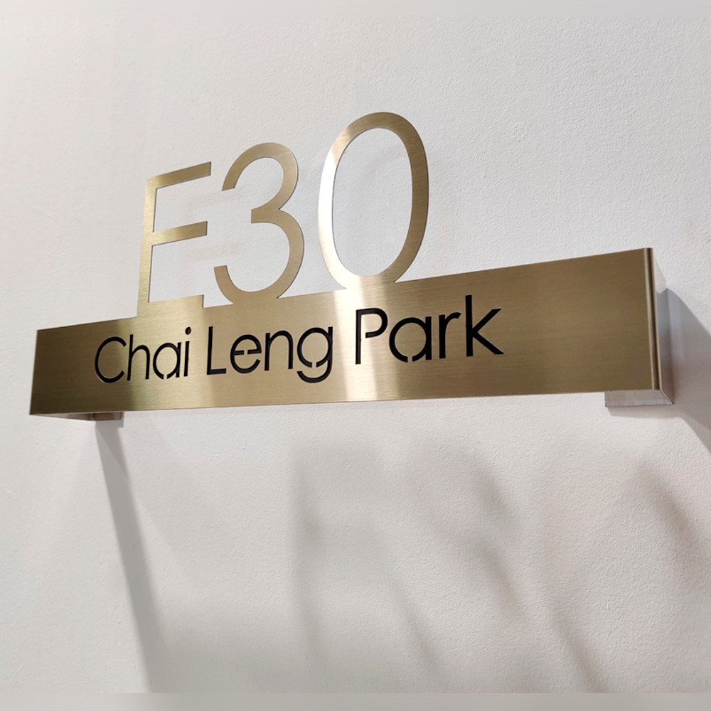 3D Floating Metal Stainless Steel 304 Home Address Plate House Number ...