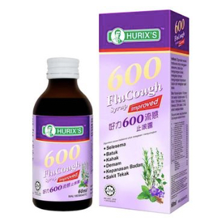 Hurix's 600 FluCough Syrup 60mL(Improved) | Shopee Malaysia