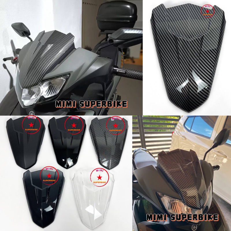 YAMAHA LC135 V8 V9 FI VISOR CAP TINTED CLEAR BLACK MATT BLACK CARBON ...
