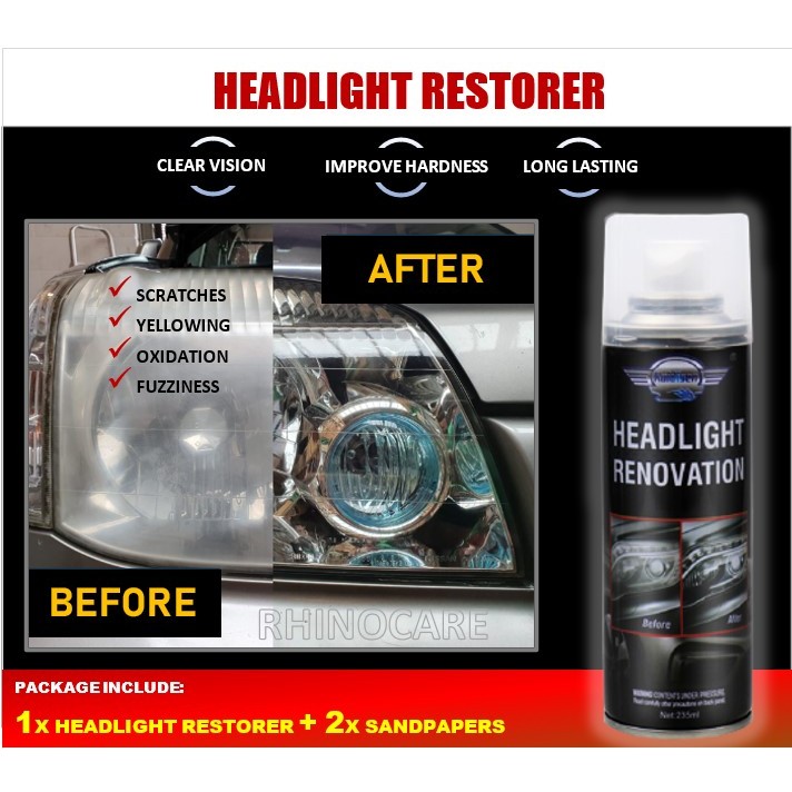 225ML Car Headlight Polisher headlight Repair Car/ Headlamp Spray Viva ...