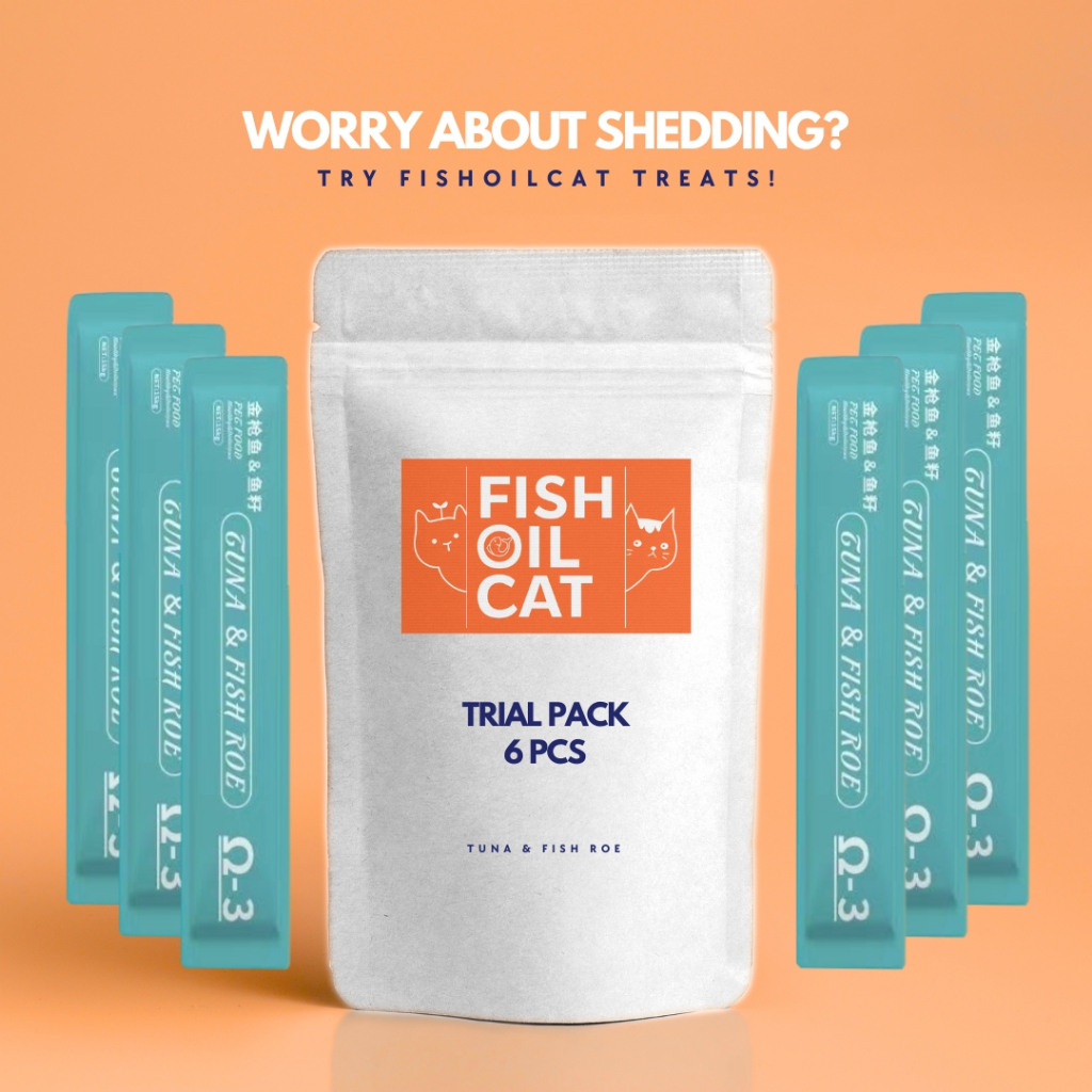 🔶FISHOILCAT Cat Treat Trial Pack (6 PCS)🐟Ω-3 Tuna & Fish Roe🔶Omega-3 ...