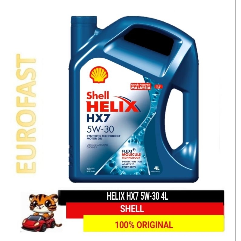 SHELL HELIX HX7 5W-30 SEMI SYNTHETIC API SN PLUS (4L) Pasaran Malaysia ...